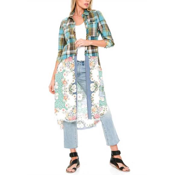 Aratta | Tops | New Aratta California Tunic In Teal Plaid | Poshmark
